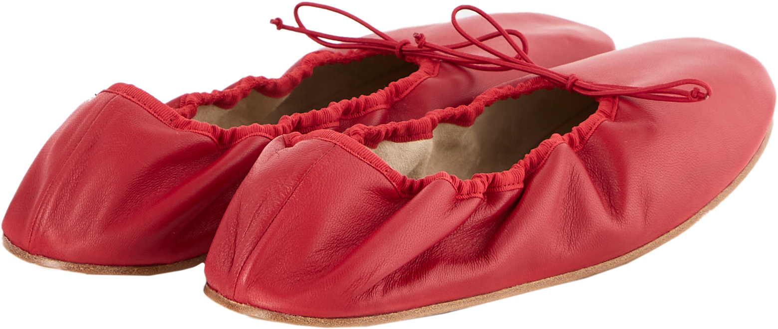 The Row Red leather ballerina on UNGER.DE