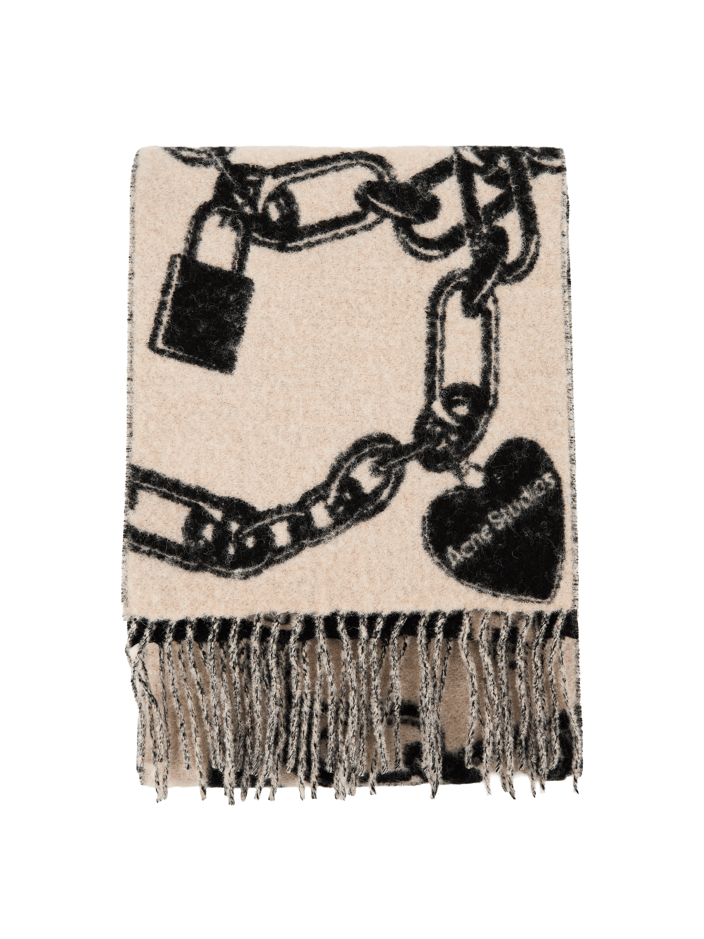 Acne Studios Wollschal mit Fransen Beige auf UNGER.DE