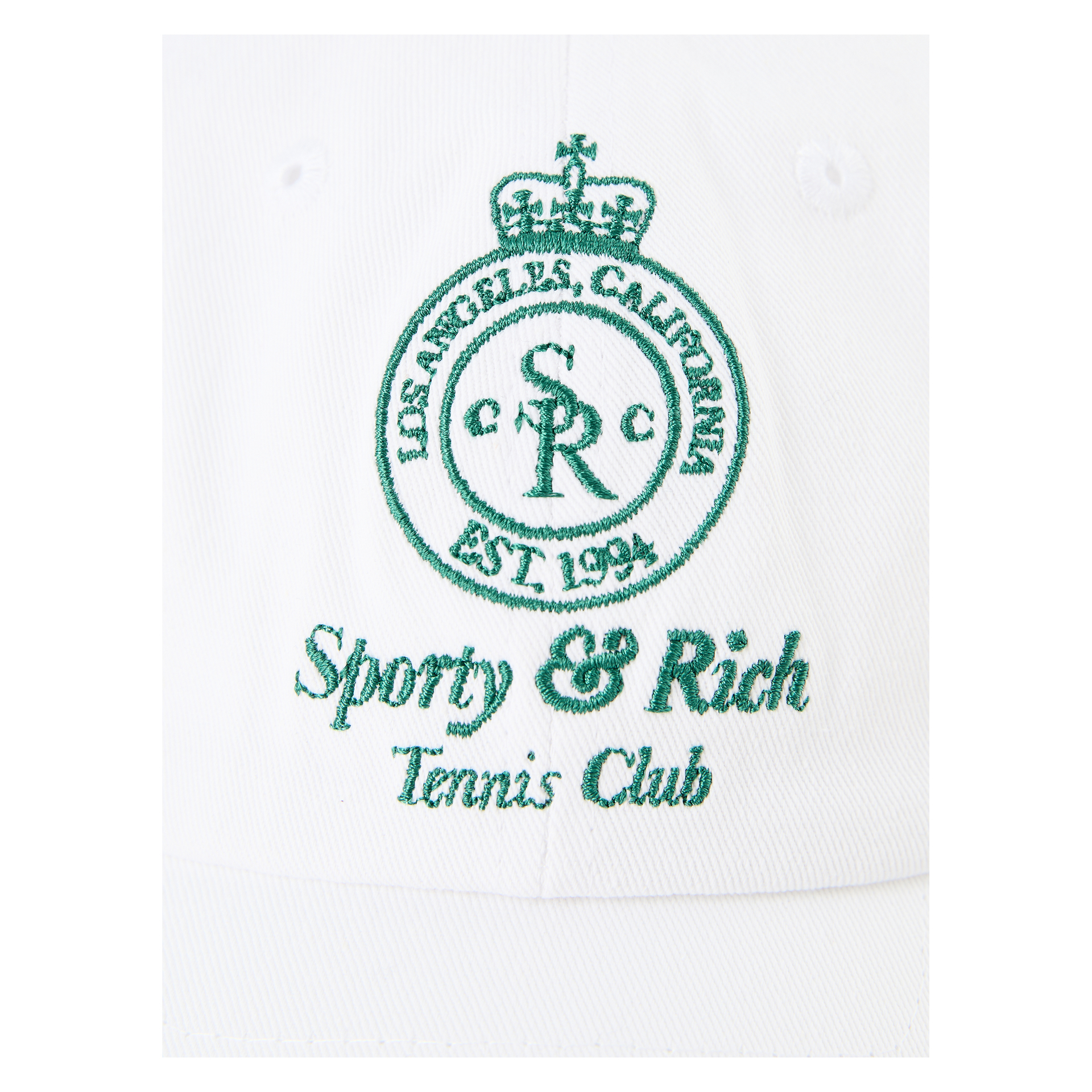 Sporty & Rich Cap 'Crown Tennis' White/Green on UNGER.DE